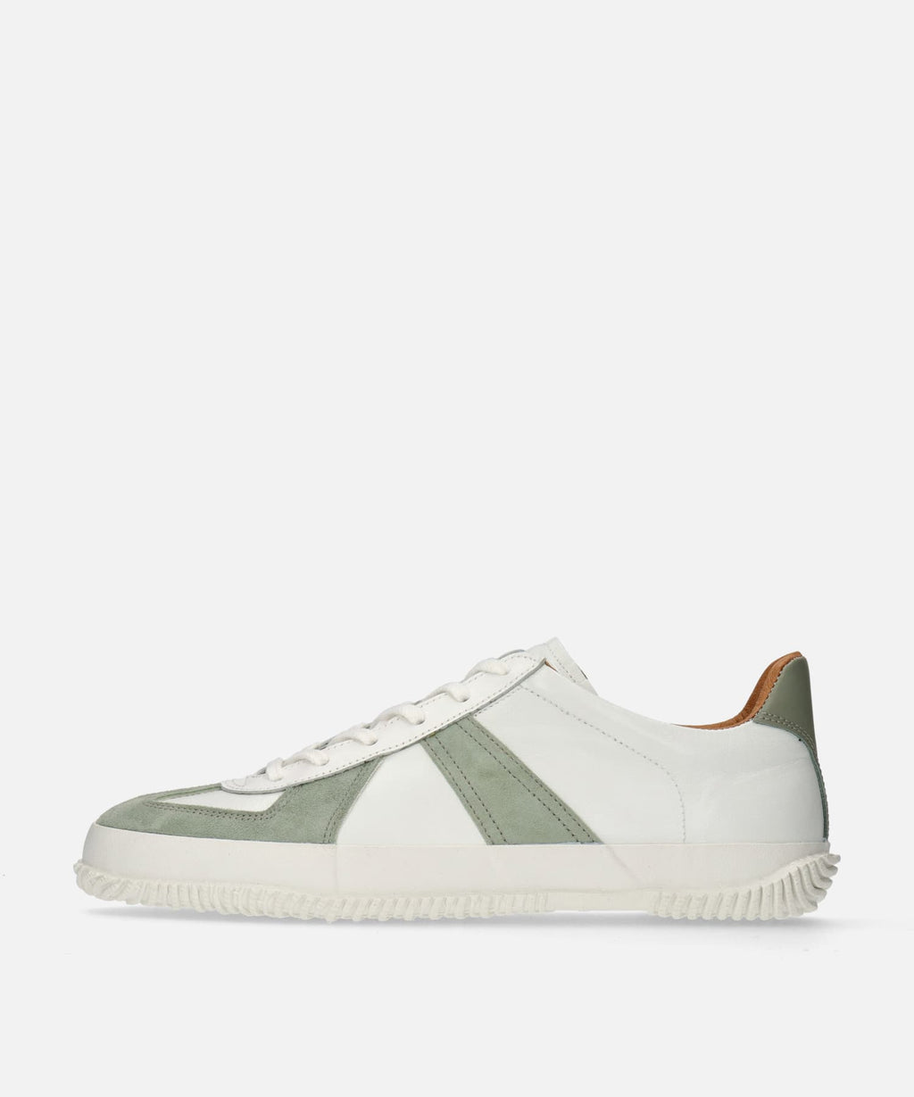 SP-1047 White/Green | 国産ハンドメイド スニーカー スピングル